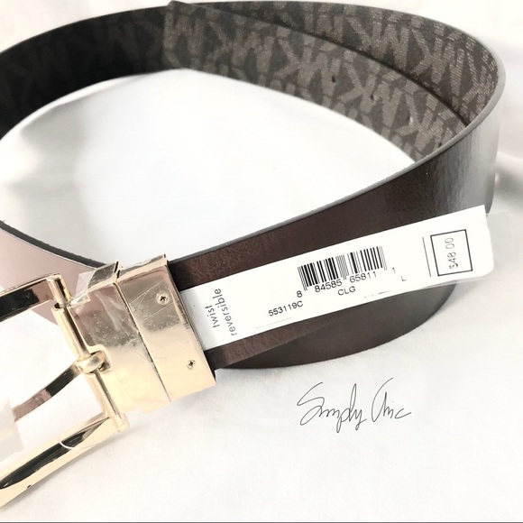Michael Kors | Accessories | New Authentic Mk Reversible Monogram Belt ...